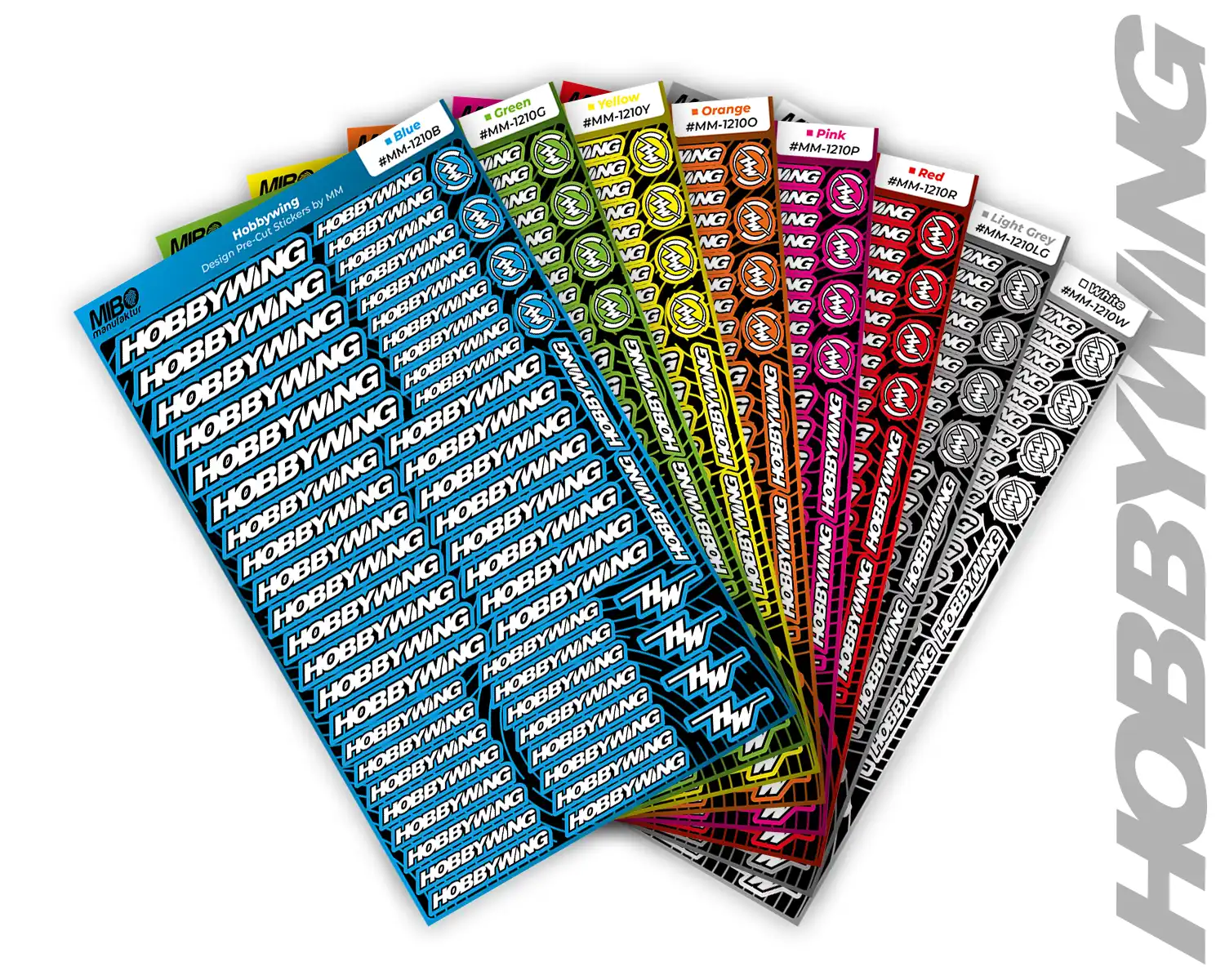 Hobbywing Design Pre-Cut Stickers by MM (Green, 58 Stickers) | MIBOSPORT